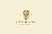 line art king logo, a Branding & Logo Template by ZHR Creative
