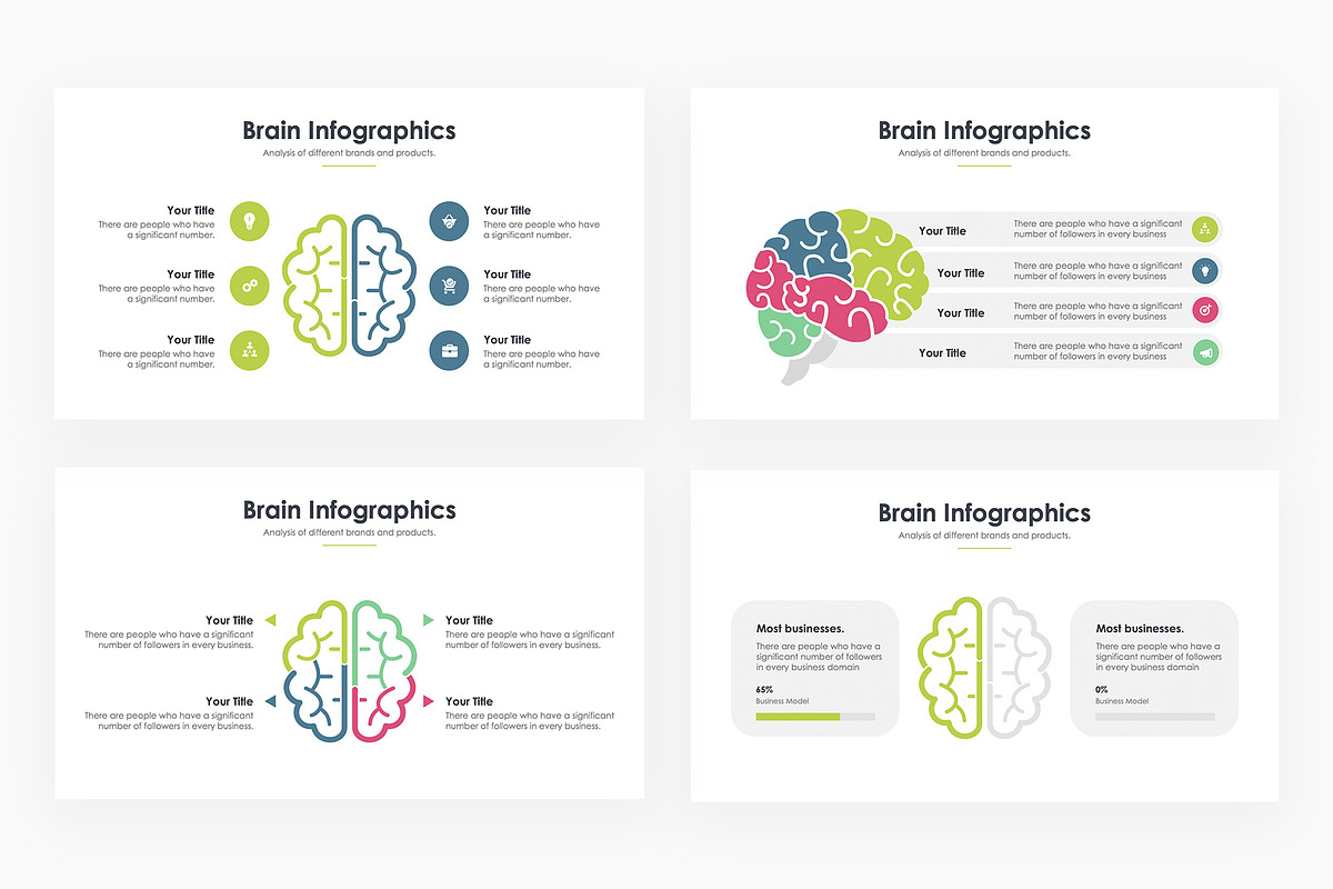 Brain Infographics - PowerPoint 3, a Presentation Template by slidequest