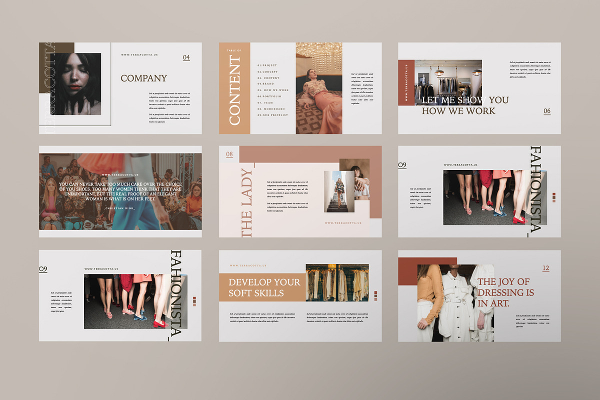 Terracotta Google Slide Presentation, a Presentation Template by ...
