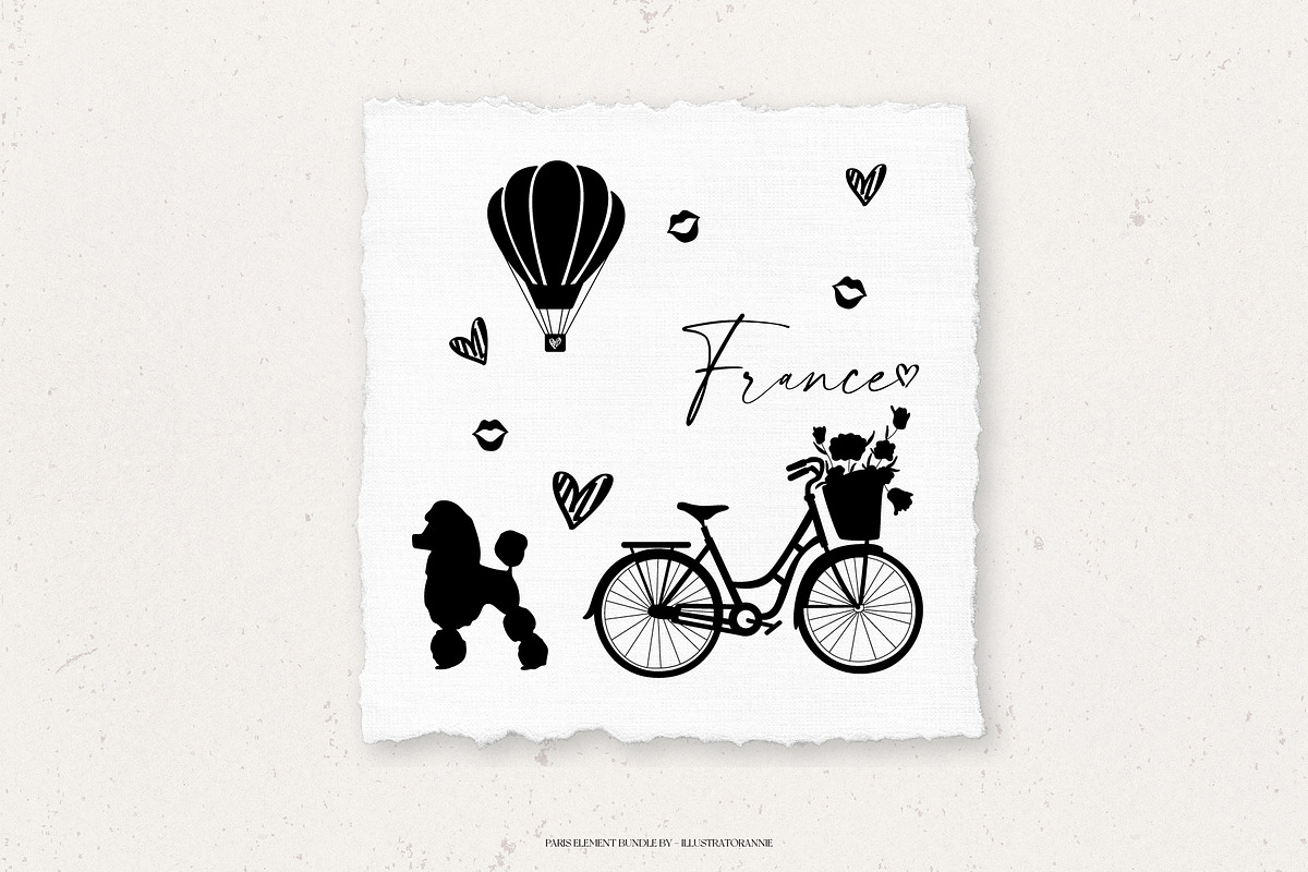 Paris Element SVG Bundle, an Object Illustration by IllustratorAnnie