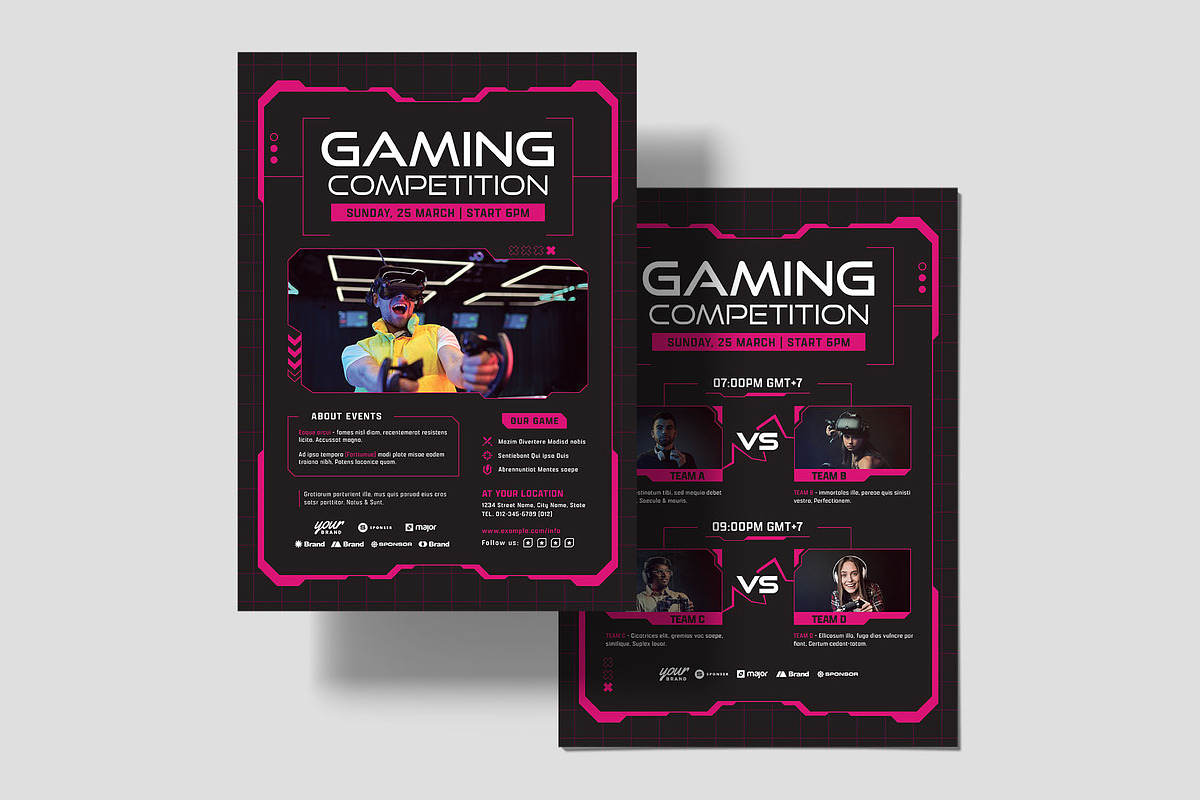 eSports Gaming Flyer Template, a Flyer Template by BrandPacks