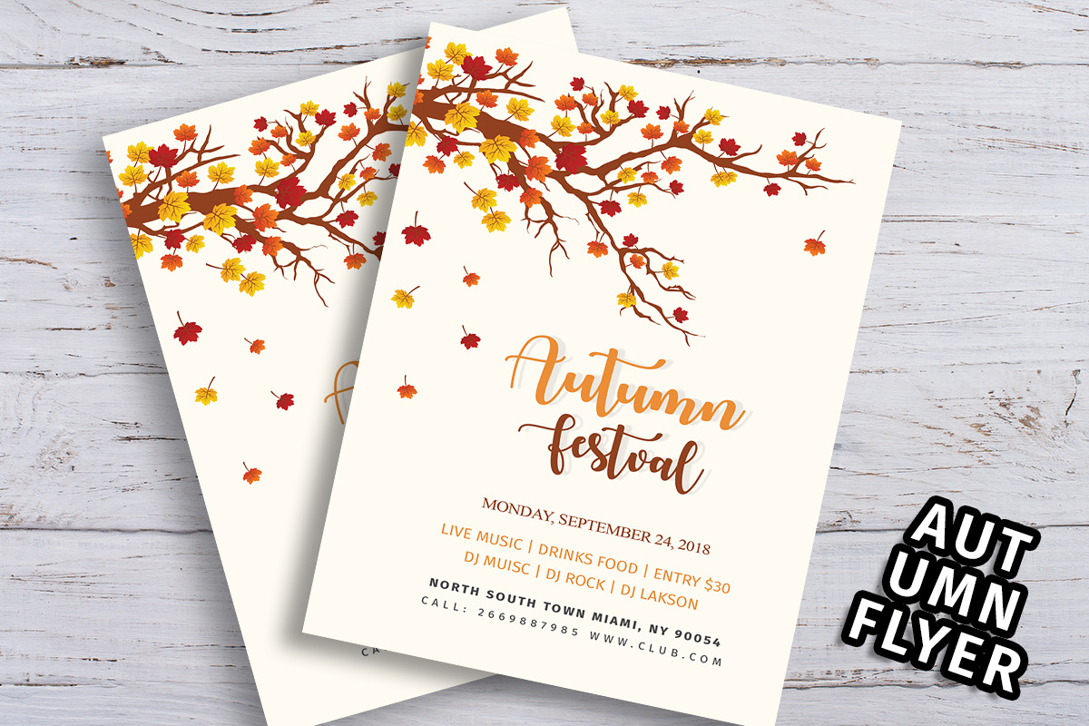 Autumn Festival Flyer, a Flyer Template by Madhabi Studio | Creative Market