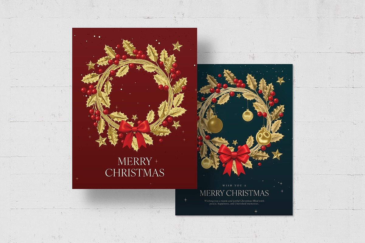 Christmas Wreath Flyer Template, a Flyer Template by BrandPacks