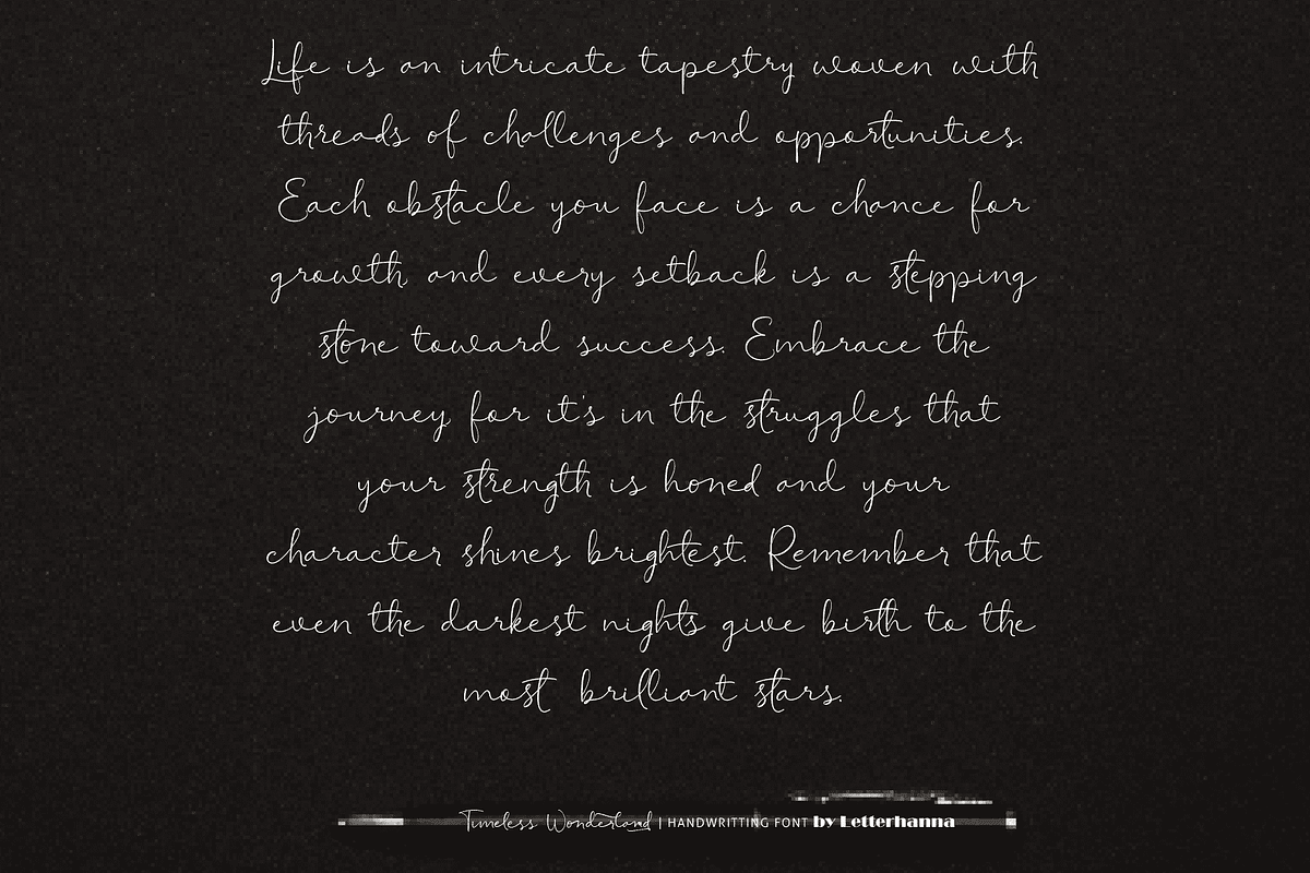 Timeless Wonderland, a Handwritten Font by Letterhanna Studio