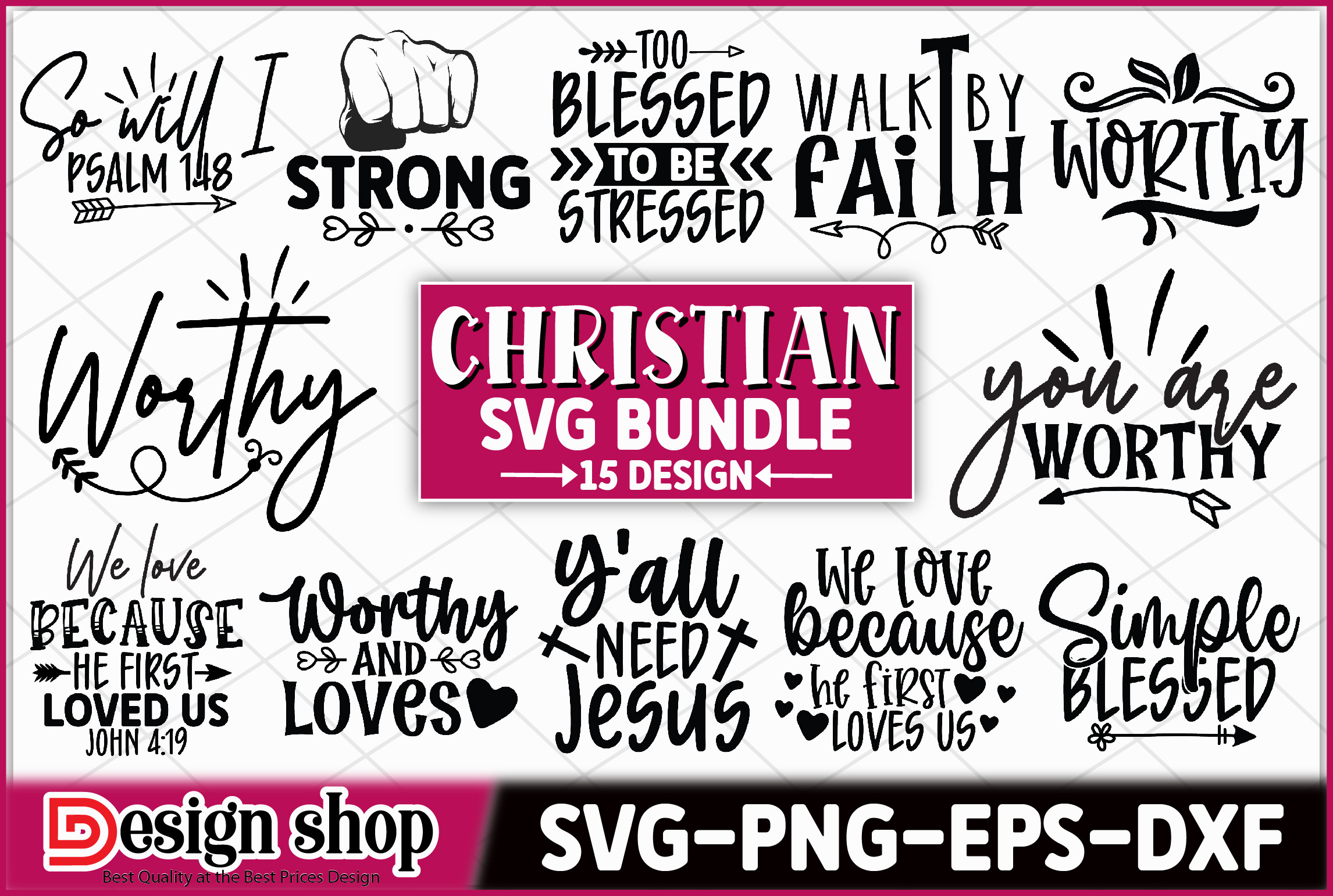 Christian SVG Bundle, an Illustration by crafthome