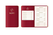Realistic Menu Restaurant. Vector, an Object Graphic by More Shop