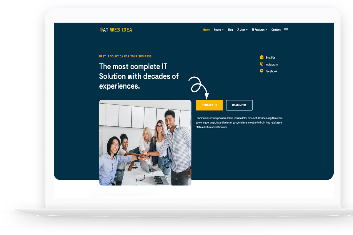 AT Web Idea - Web Design Template, a Websites & App Template by LTheme