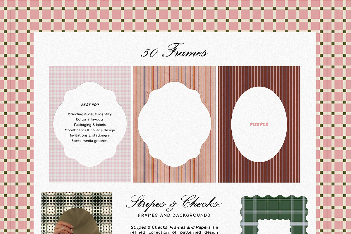 Stripes & Checks: Frames & Backgrounds