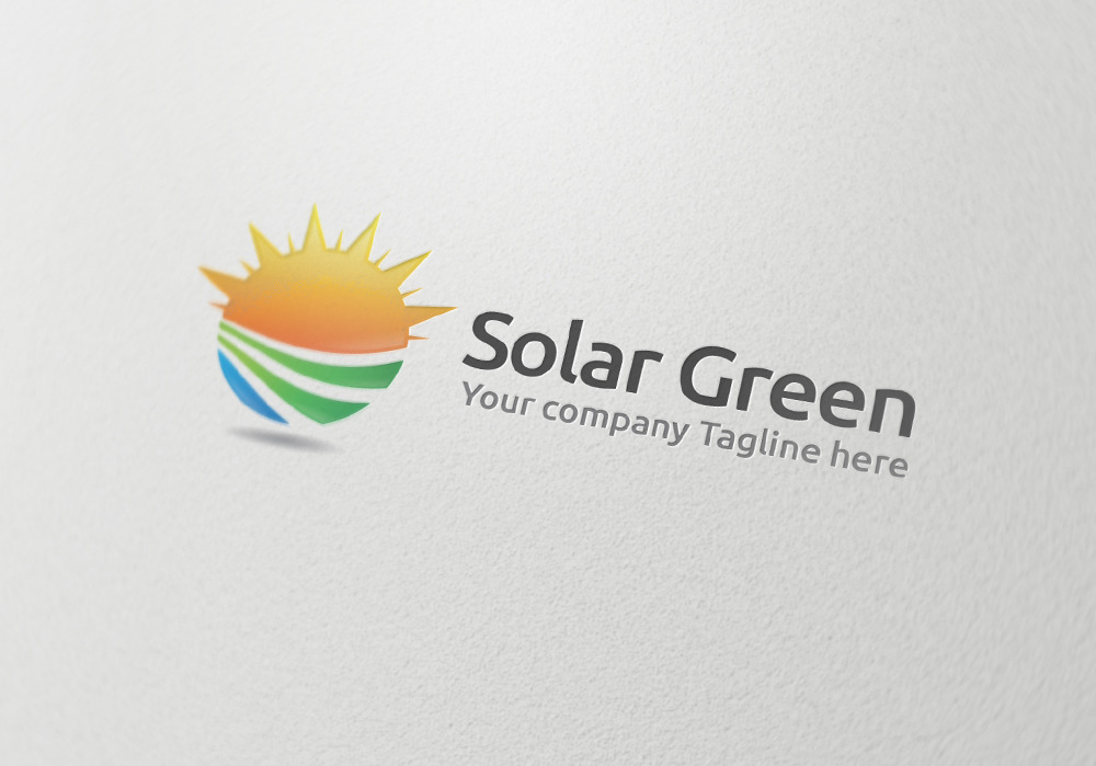 Solar Green Logo Design Template, a Branding & Logo Template by Shahjhan