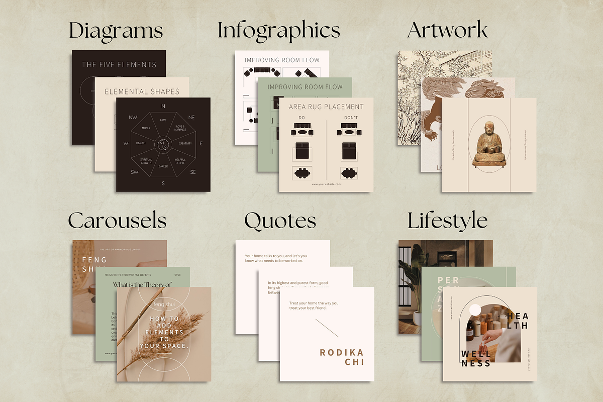 The Japandi Feng Shui Template Bundle
