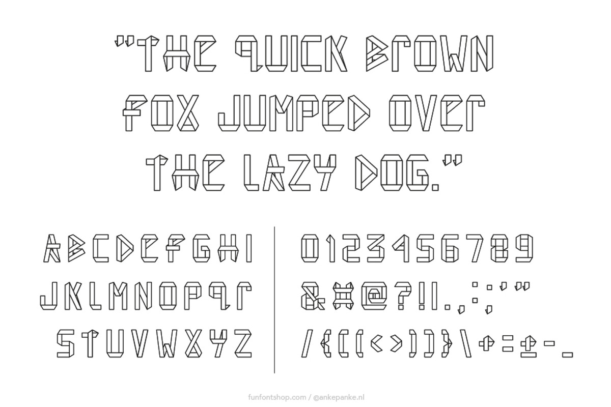 Fold-it Font, a Font by Fun Font Shop
