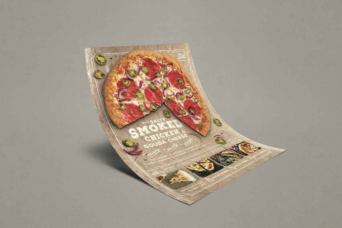 Pizza Promo Flyer, a Flyer Template by BlueRobinStudio