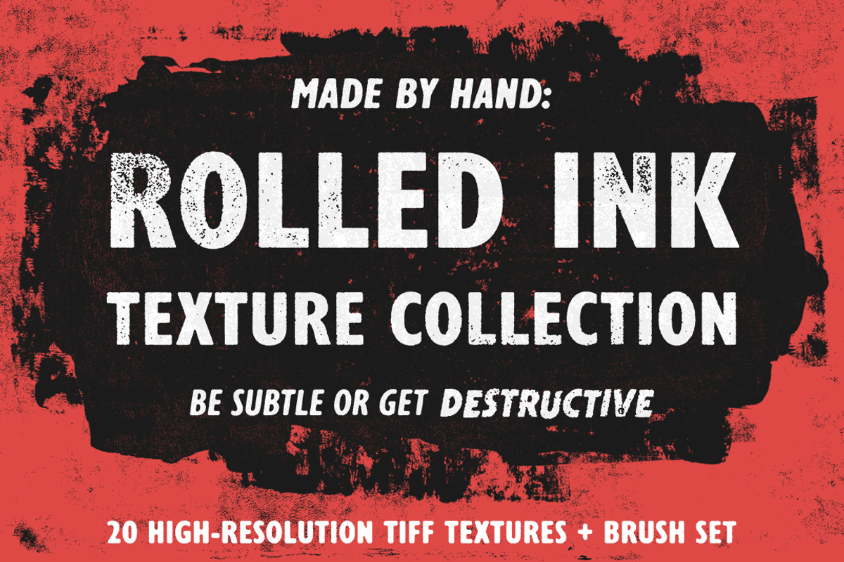 Rolled Ink Texture Collection, a Texture Graphic by Brent Galloway