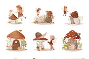Mushroom Fairies - graphic collection