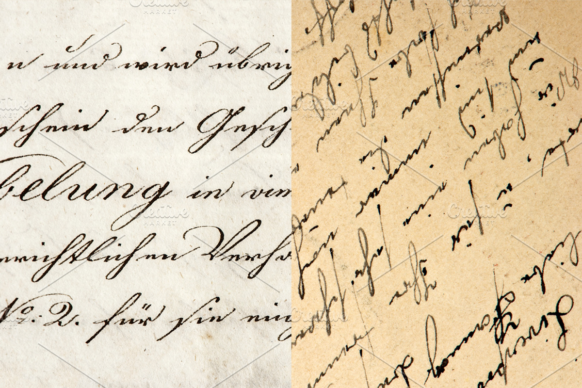 Handwritten scripts paper textures, a Texture Graphic by LiliGraphie