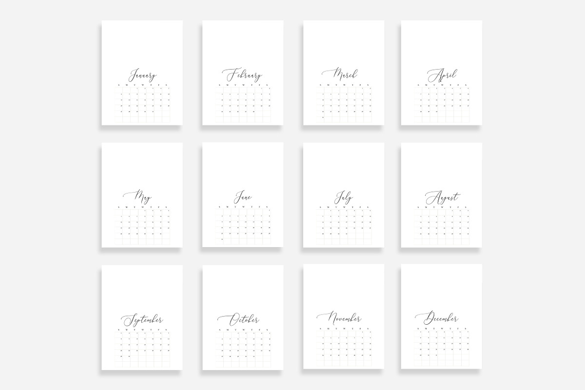 Classic Calendar Template 2026, a Templates & Theme by DesignStudioTeti