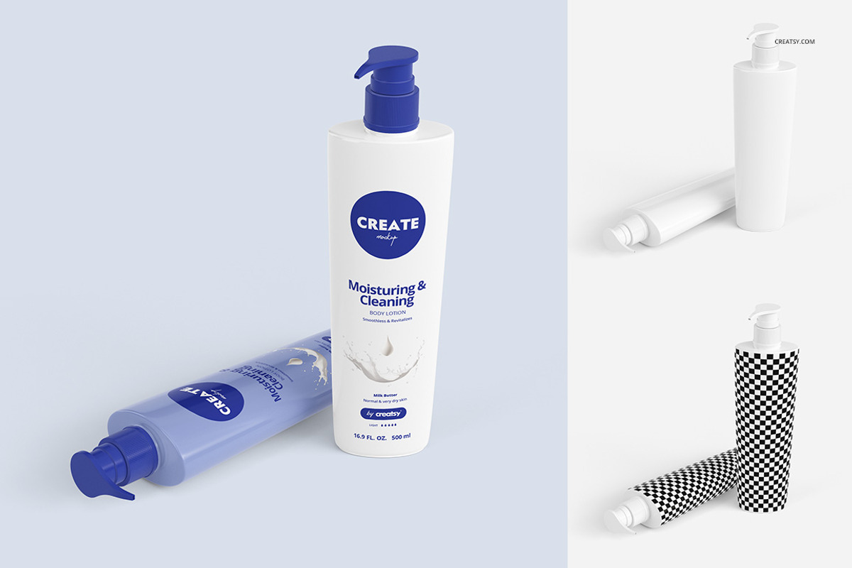 Lotion Bottle Mockup Set, a Cups & Container Mockup by creatsy2