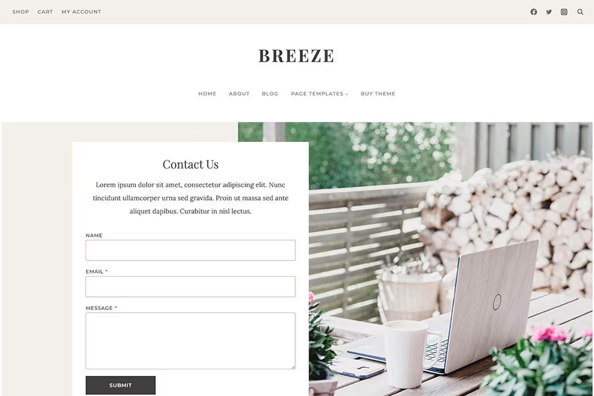 Breeze-Kadence Child Theme WordPress, a WordPress Template by Sky and Stars