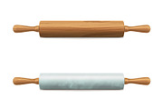 Wooden and marble stone rolling pins, an Object Graphic by BCP.group