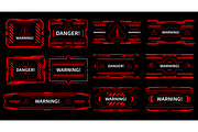 HUD danger and alert attention signs | Templates & Themes ~ Creative Market