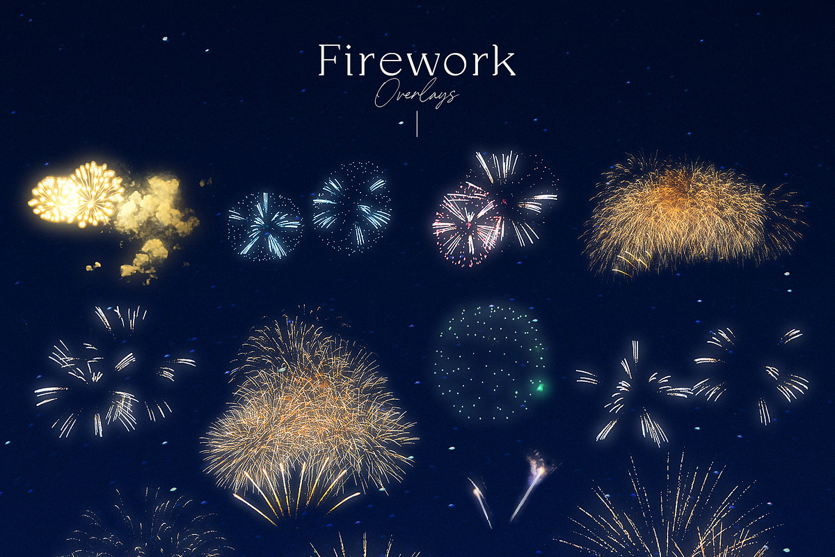 100 Firework Overlays, an Object Graphic by Freezerondigital