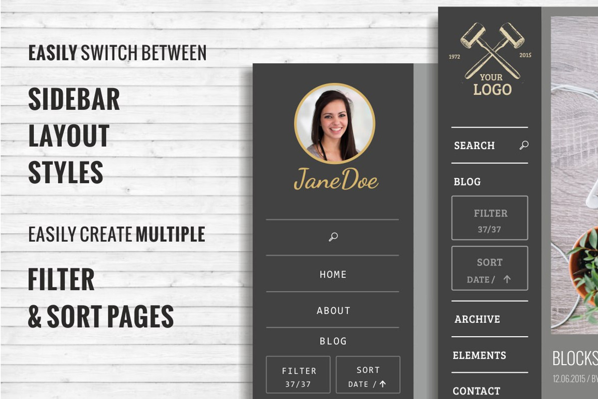 Blockster WP | Filter, Sort & More, a WordPress Template by Pixel & Kraft