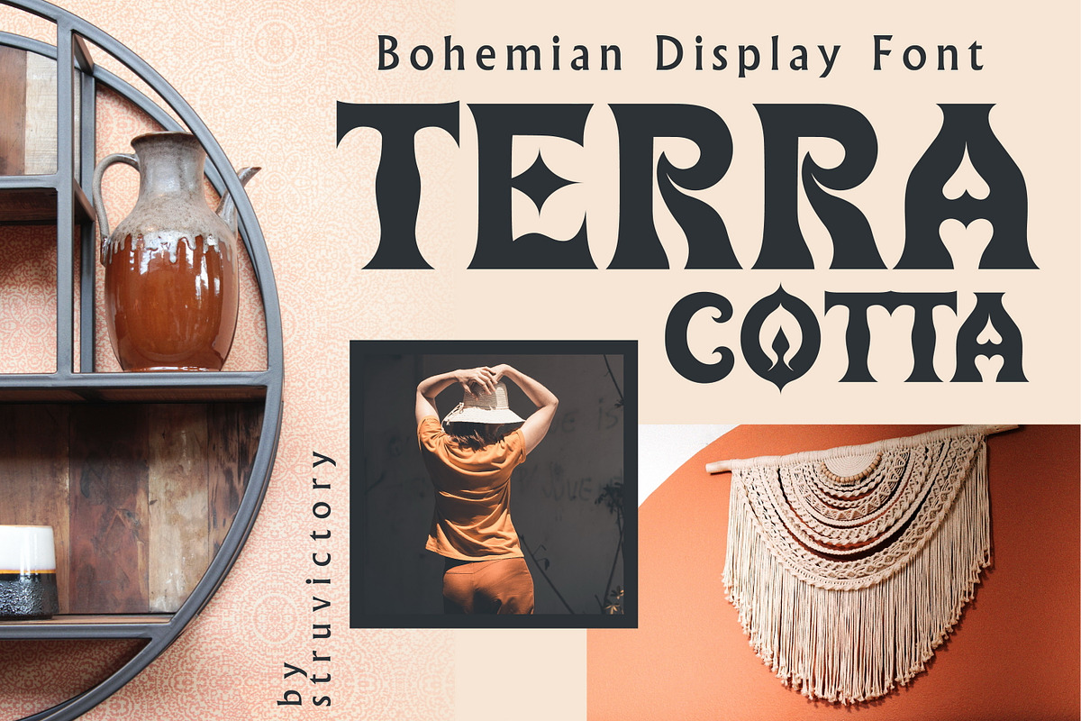 Terra Cotta - Bohemian Display Font, a Serif Font by Struvictory.art ...