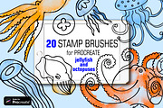 Sea life Procreate stamp brush