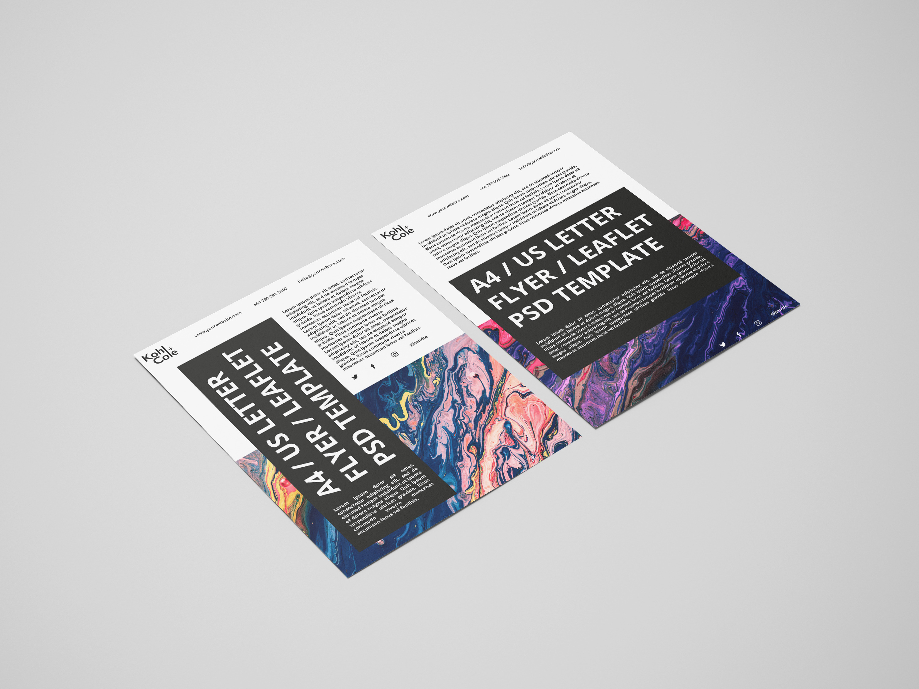 Minimal A4 / US Letter Flyer PSD, a Flyer Template by Kohl + Cole