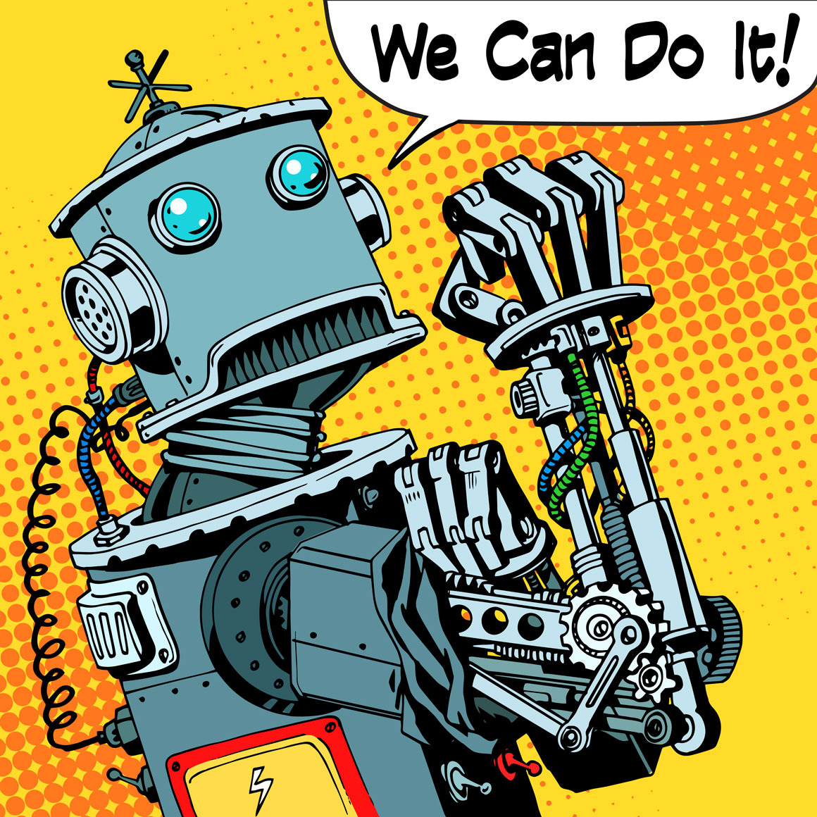robot we can do it, an Illustration by studiostoks