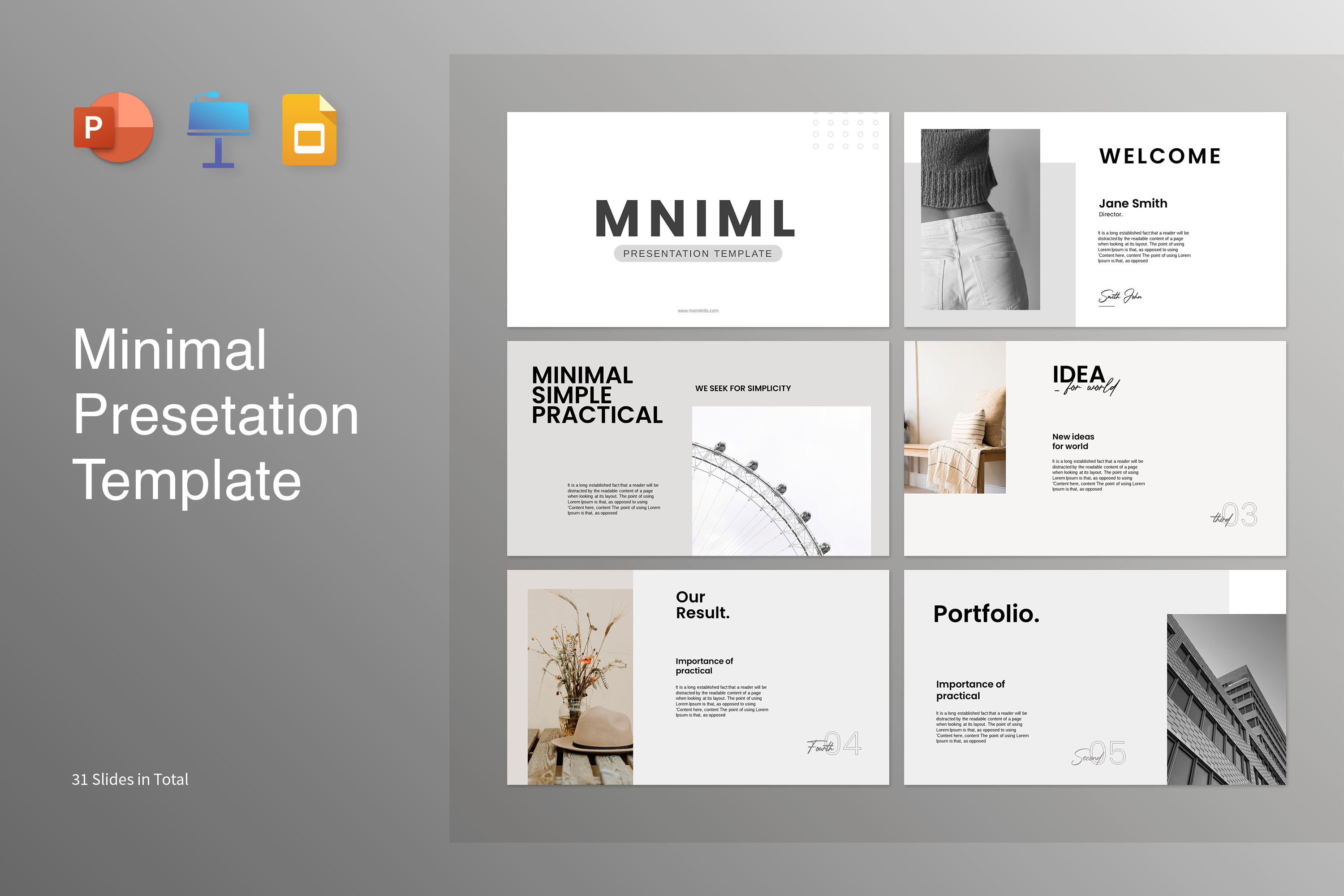 Minimalist Presentation Template, a Presentation Template by evgenystudio
