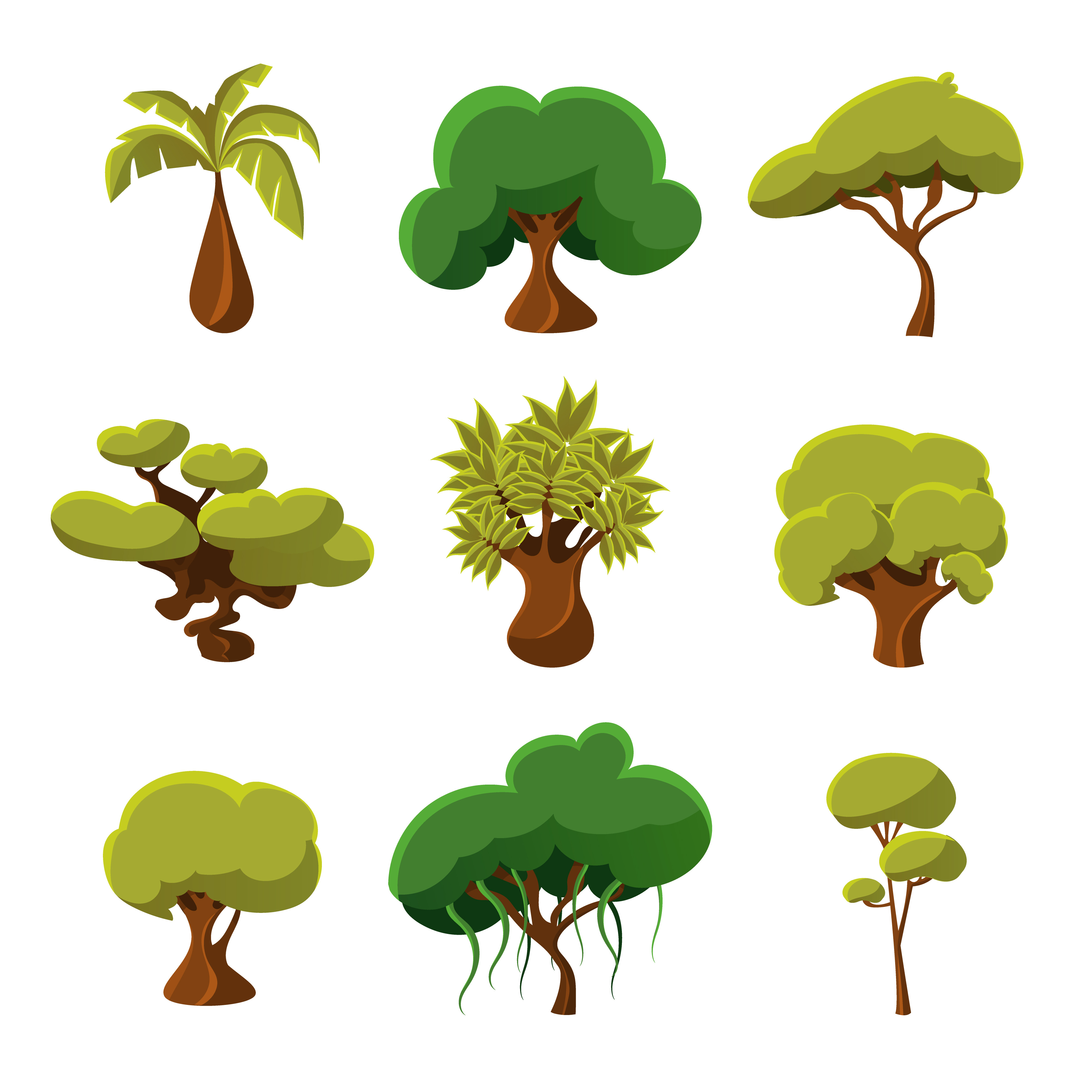 Cartoon Trees | Illustrations ~ Creative Market