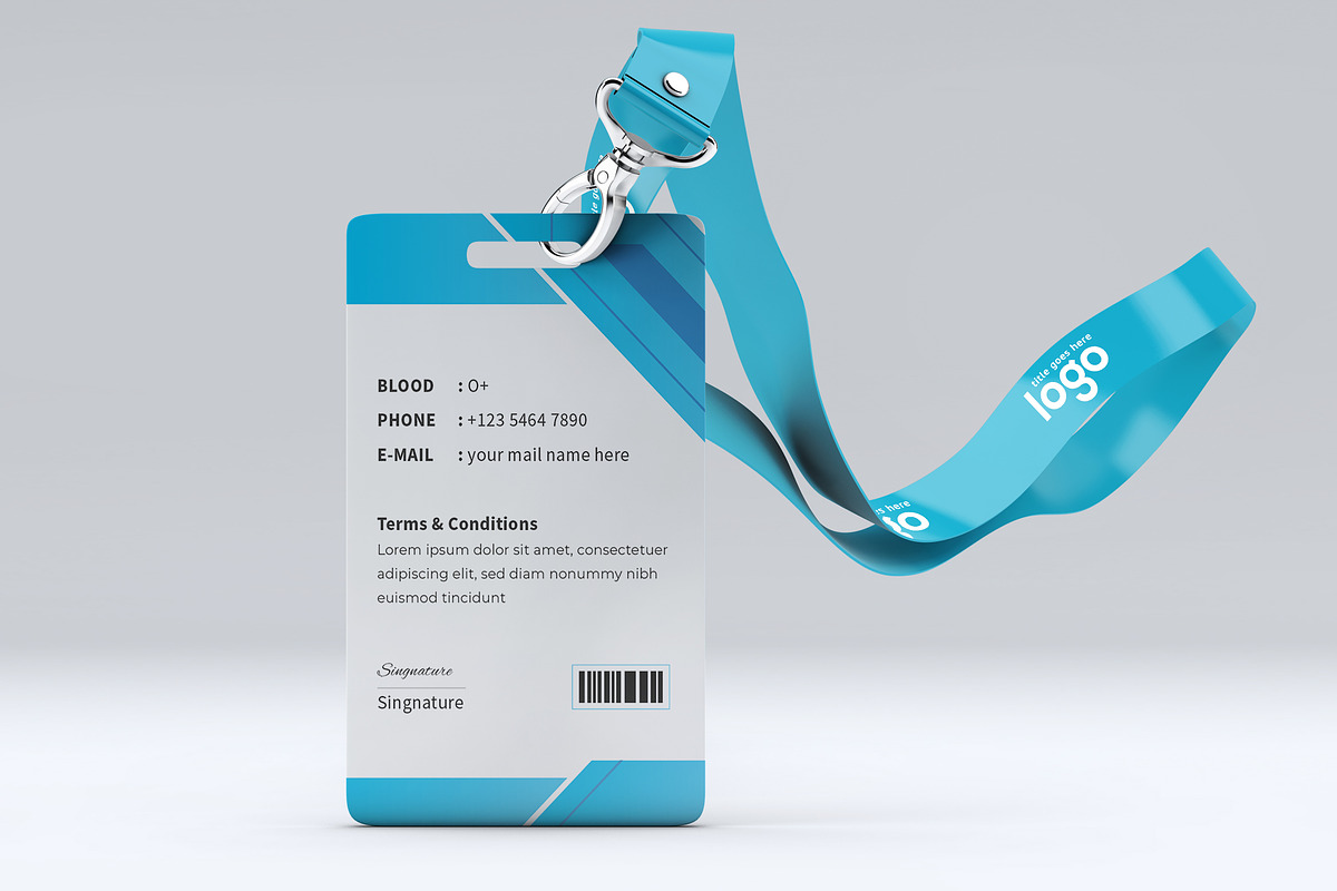 Minimal ID Card Design, a Stationery Template by ZAAS