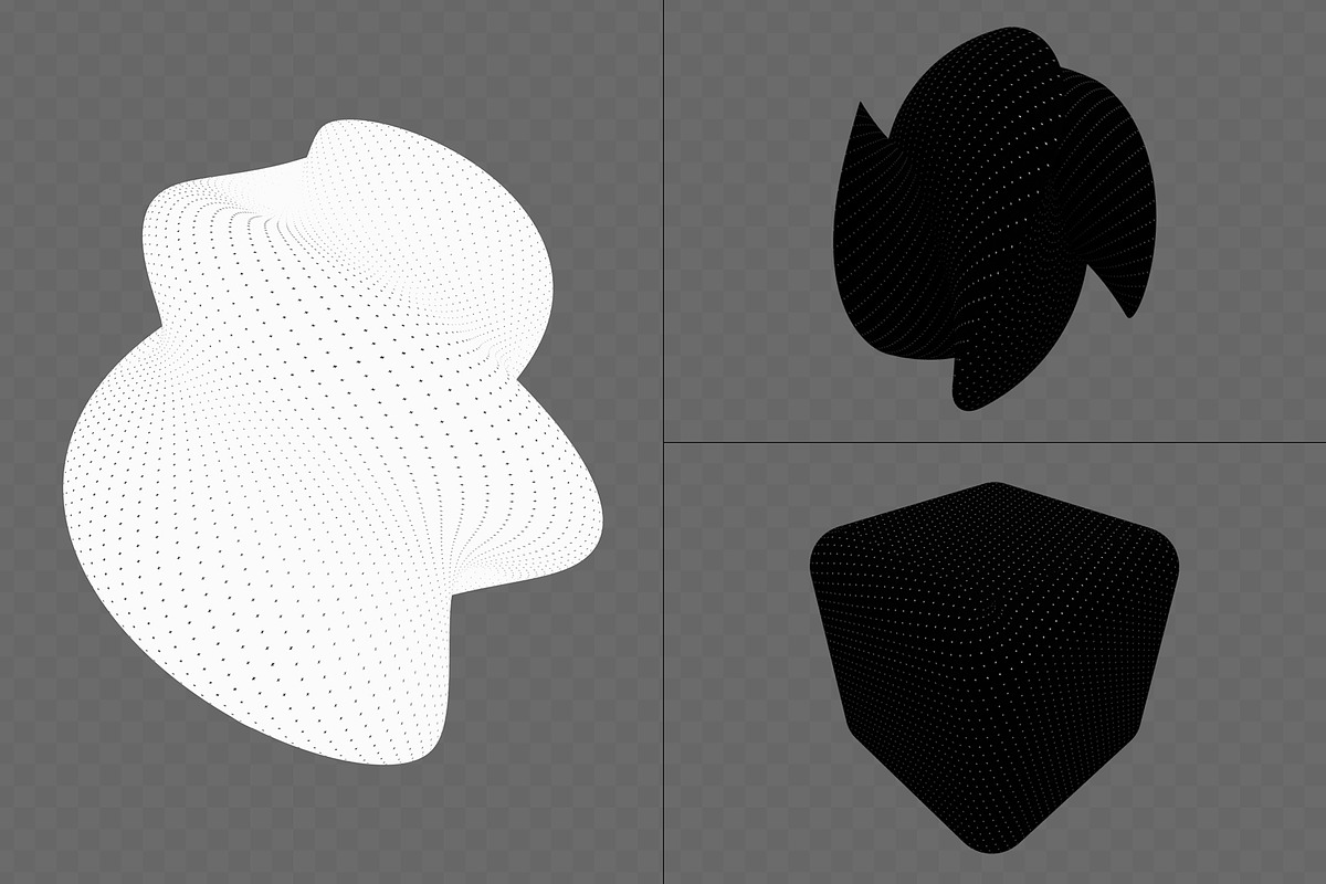 390+ Lines & Dots 3D Shapes, an Object Graphic by assetpro.design