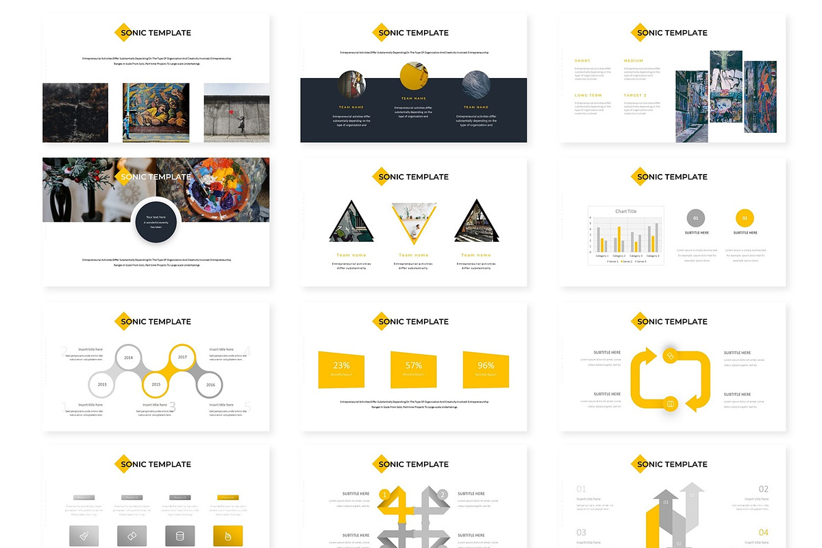 Sonic - Powerpoint Template, a Presentation Template by AQR Studio