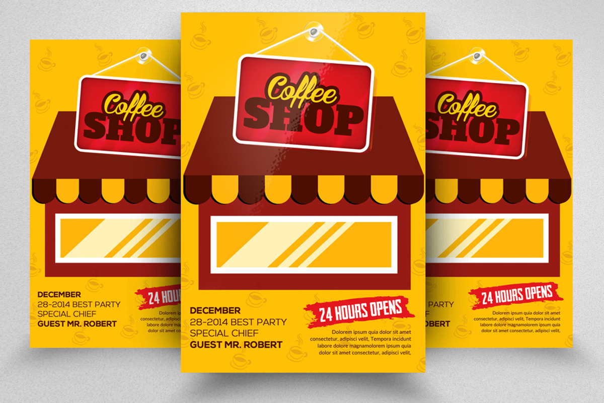 10 Cafe Ad Flyer Poster Bundle, a Flyer Template by Design Up
