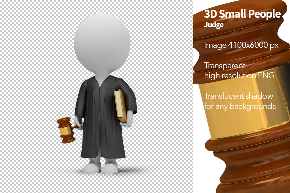 3D Small People - Judge, a Person Illustration by Anatoly Maslennikov