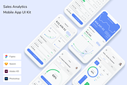 Sales Analytics Mobile App UI Kit | UI Kits and Libraries ~ Creative Market
