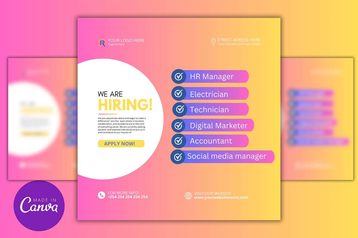 Hiring Canva Design Template