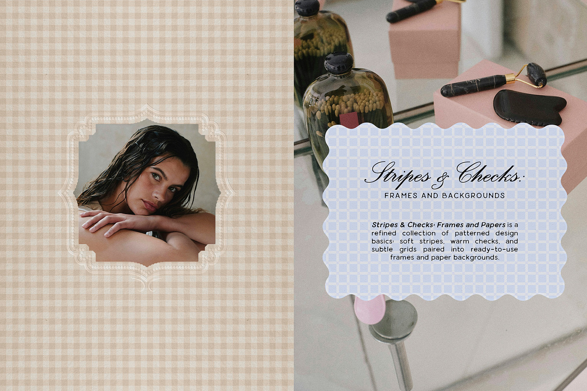 Stripes & Checks: Frames & Backgrounds