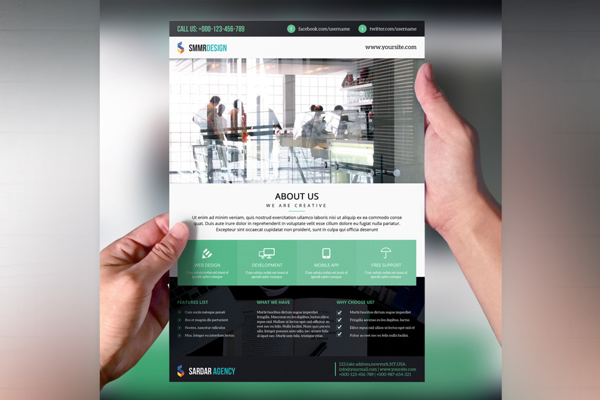 Flyer for Web Designer & Developer, a Flyer Template by SmmrDesign