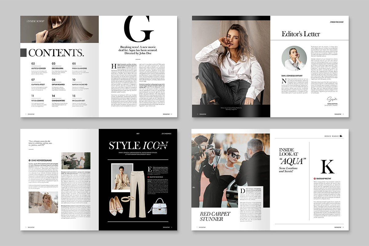 Entertainment Magazine Template, a Magazine Template by BrandPacks