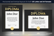 Dark Diploma Template, a Stationery Template by Krukowski Graphics