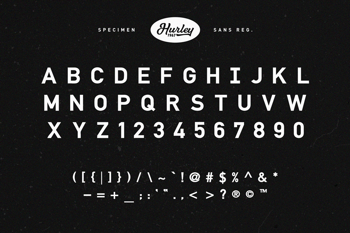 Hurley 1967 Family, a Script Font by RKS-Studio