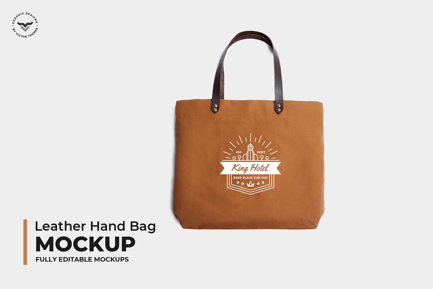 Leather Hand Bag Mockups, a Mockup by VictorThemes
