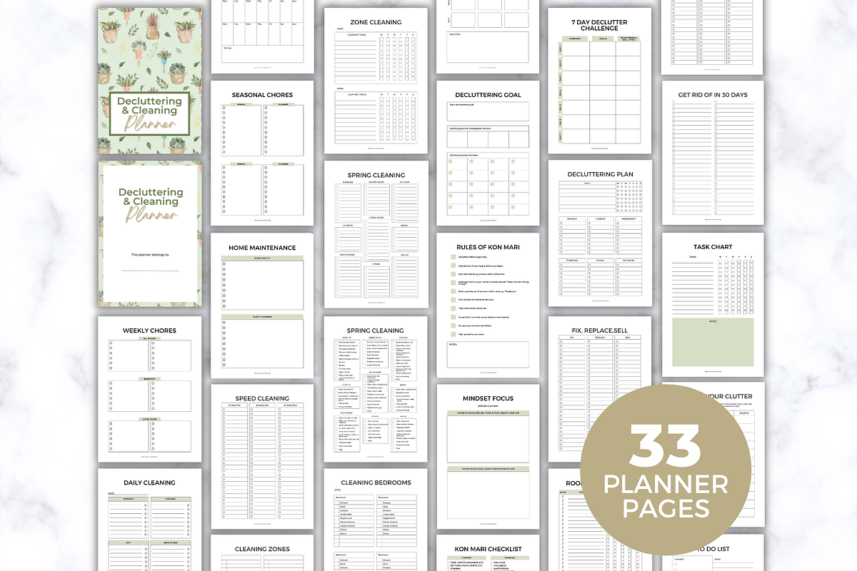 Decluttering Planner - Printable | Creative Market