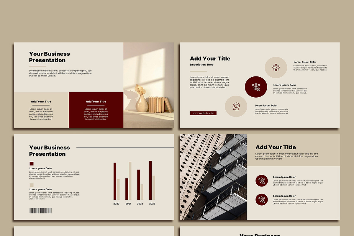 Maroon PowerPoint Template Business, a Presentation Template by SKY ...
