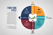 Four Tube Cycle Infographic, a Templates & Theme by h.utomo