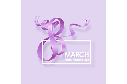 March 8 greeting card., a Card Template by Valenty
