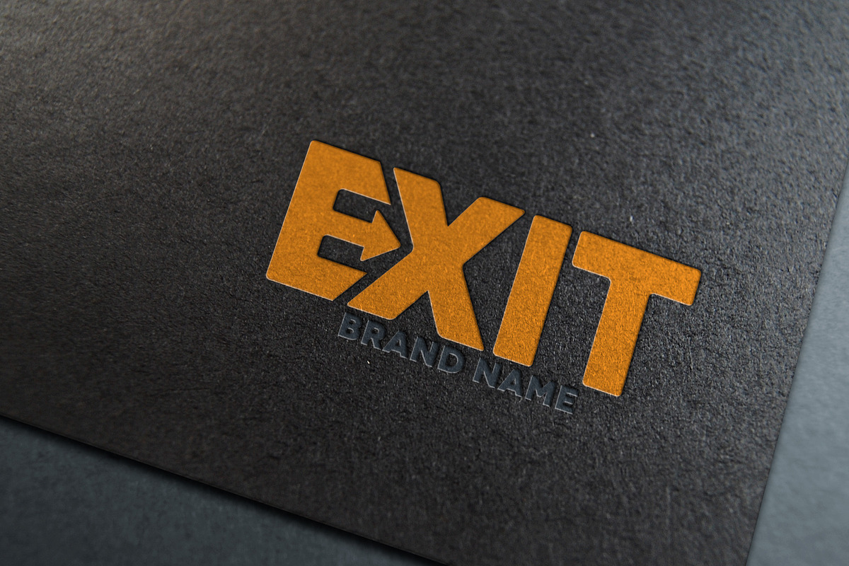 Exit logo design, a Branding & Logo Template by Star Graphic Design
